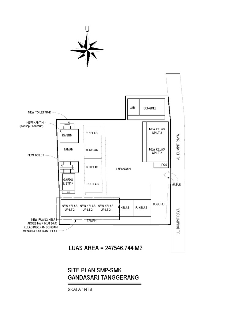 LUAS AREA 247546.744 M: Skala: Nts | PDF