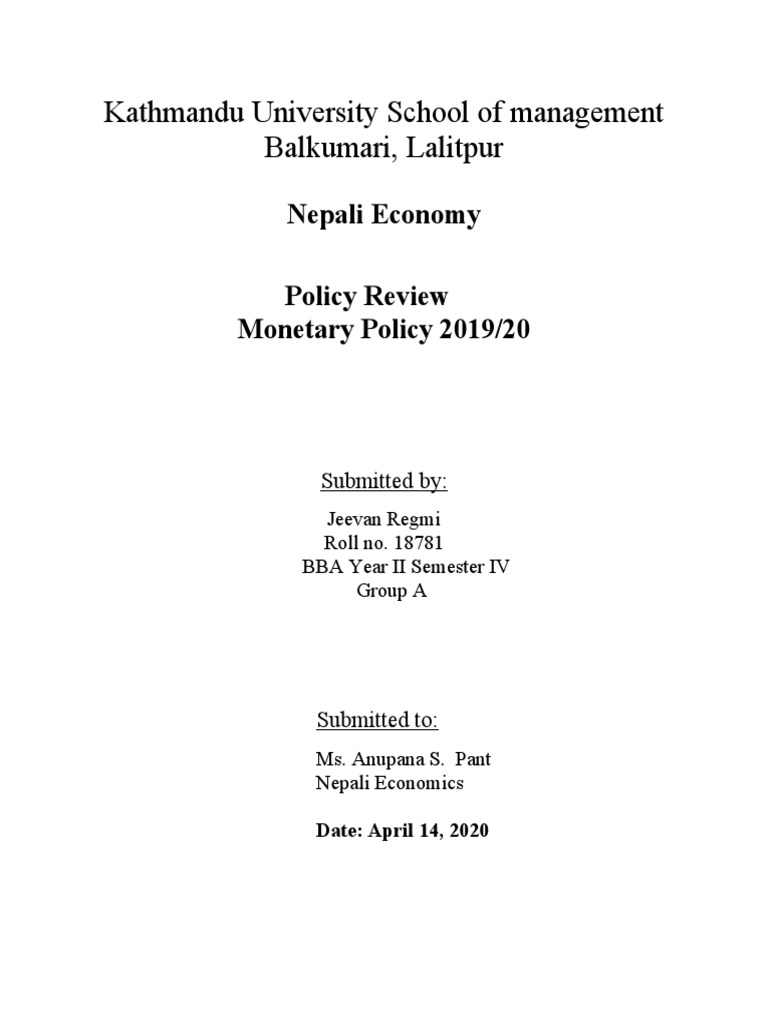 Monetary Policy Review | PDF | Inflation | Monetary Policy