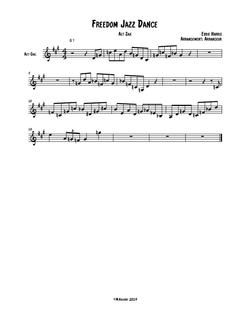 Freedom Jazz Dance Altsax | PDF