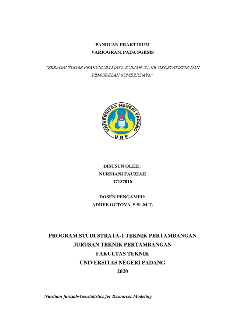 Nurdiani Fauziah Variogram Sgems Pdf
