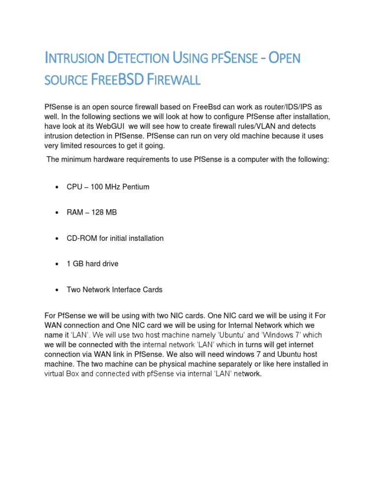 Pfsense Configuration | PDF | Ip Address | Router (Computing)