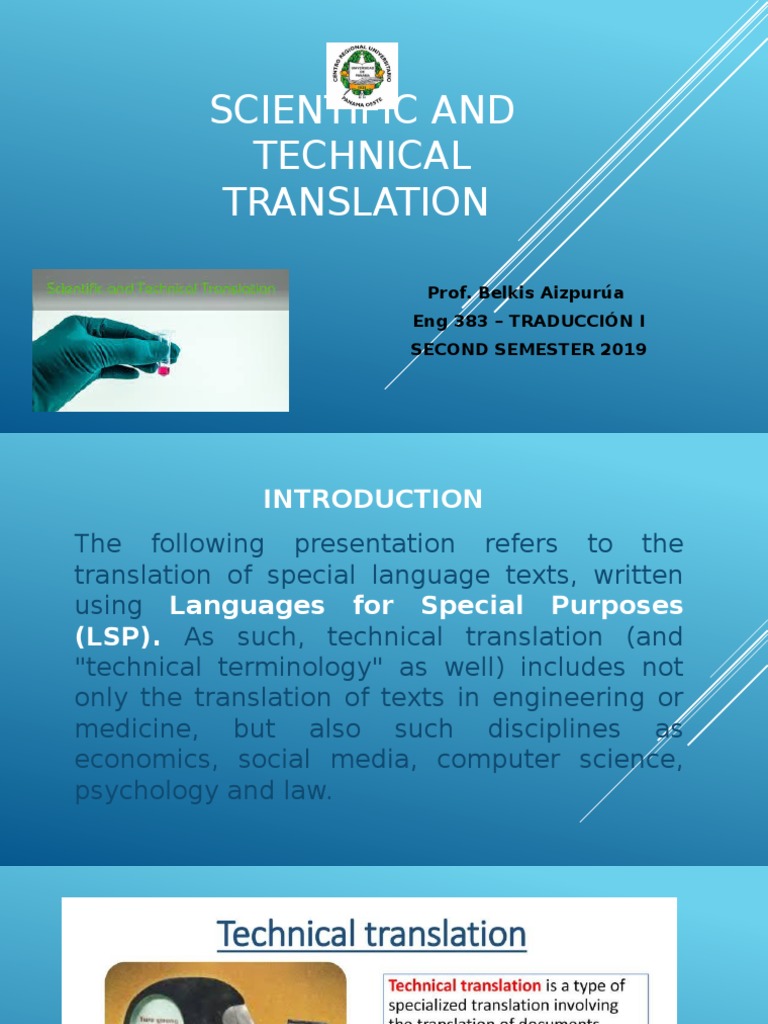 Scientific and Technical Translation | PDF | Lexicon | English Language