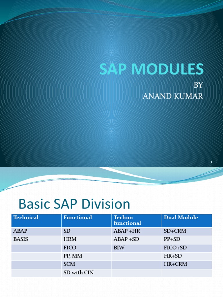 Sap Modules: BY Anand Kumar | PDF | Computer Programming | Ibm System I
