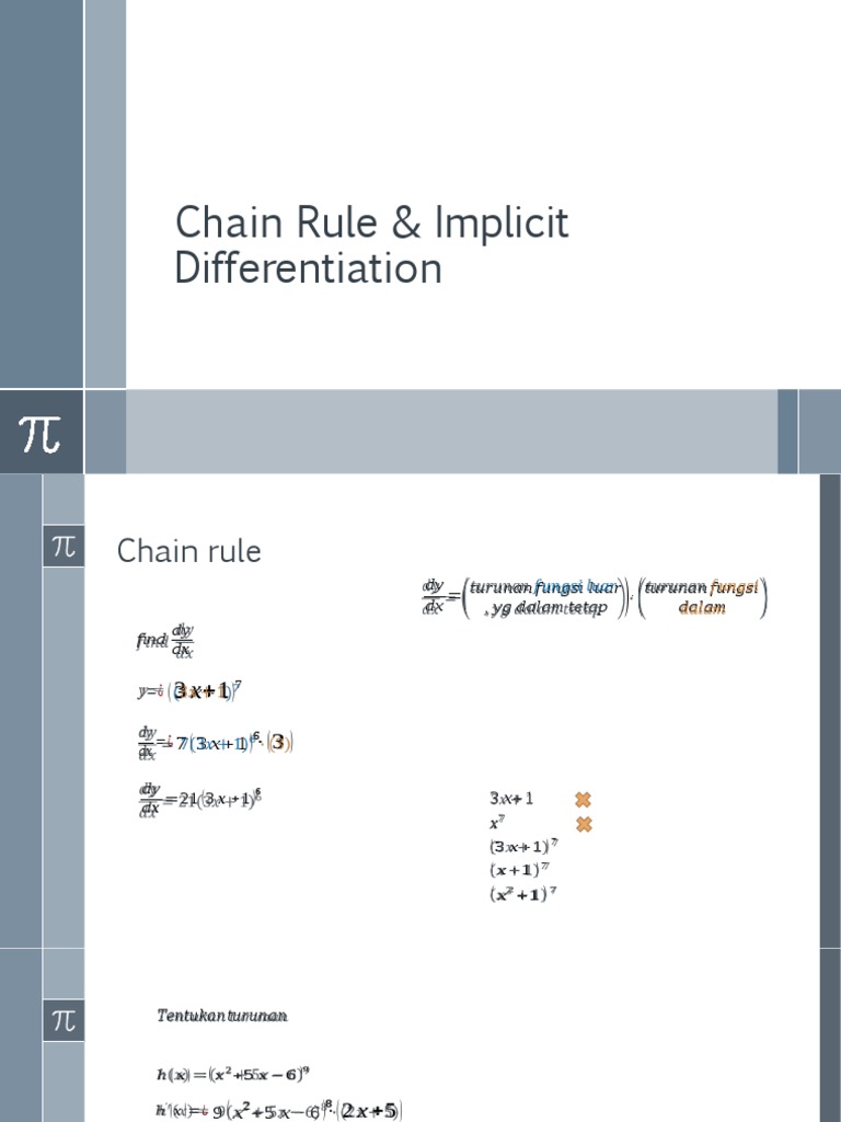 Chain Rule & Implicit Differentiation | PDF | Calculus | Subtraction