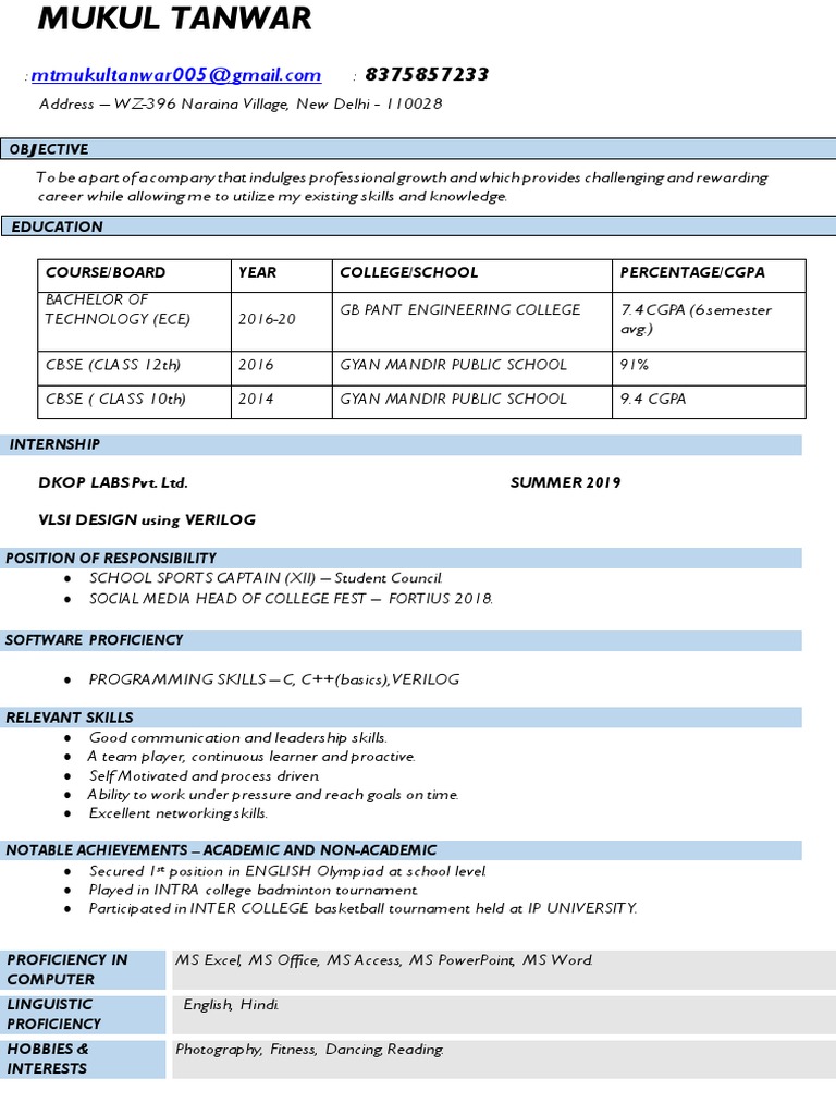 Mukul Resume | PDF