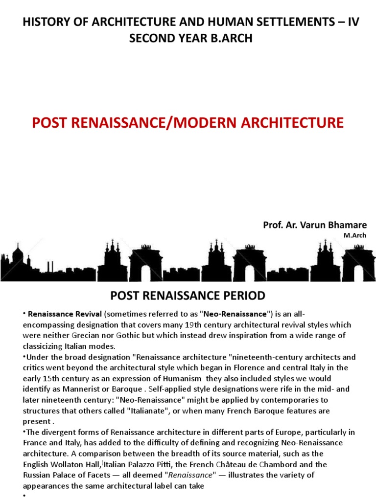 History of Architecture and Human Settlements - Iv | PDF | Art Nouveau ...