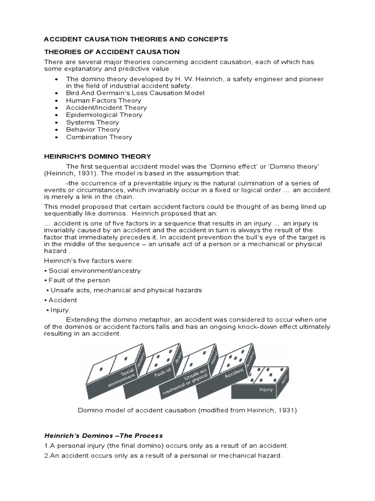 Accident Causation Theories and Concepts | Download Free PDF ...