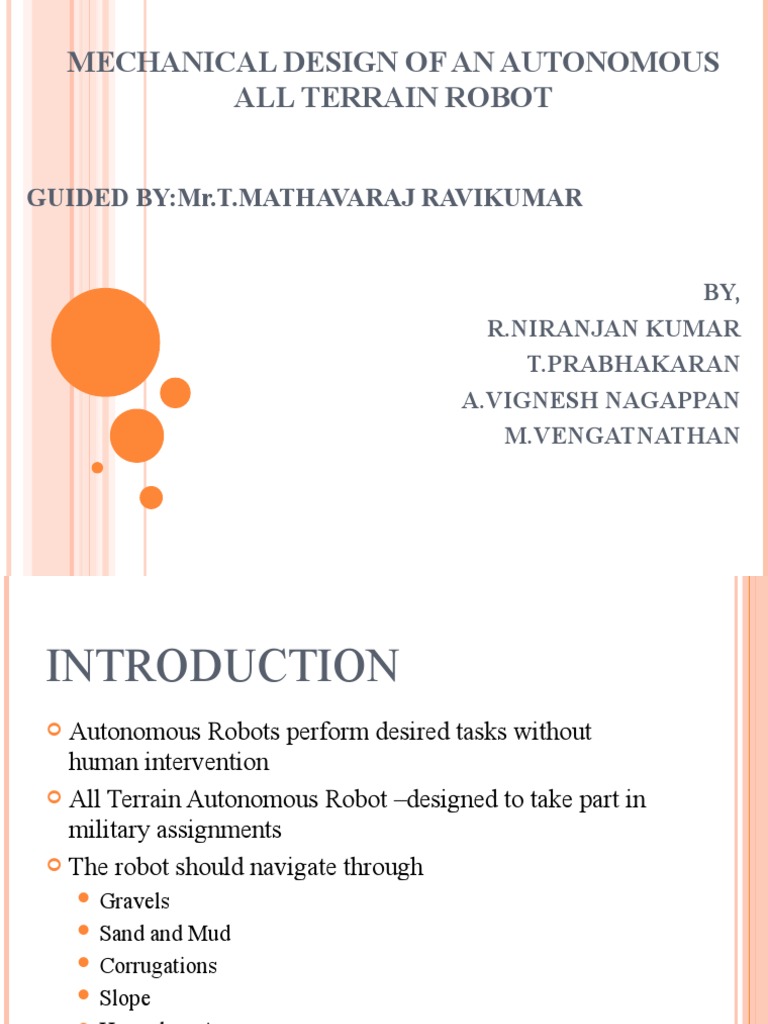 All Terrain Autonomous Robot Design | PDF | Transmission (Mechanics ...