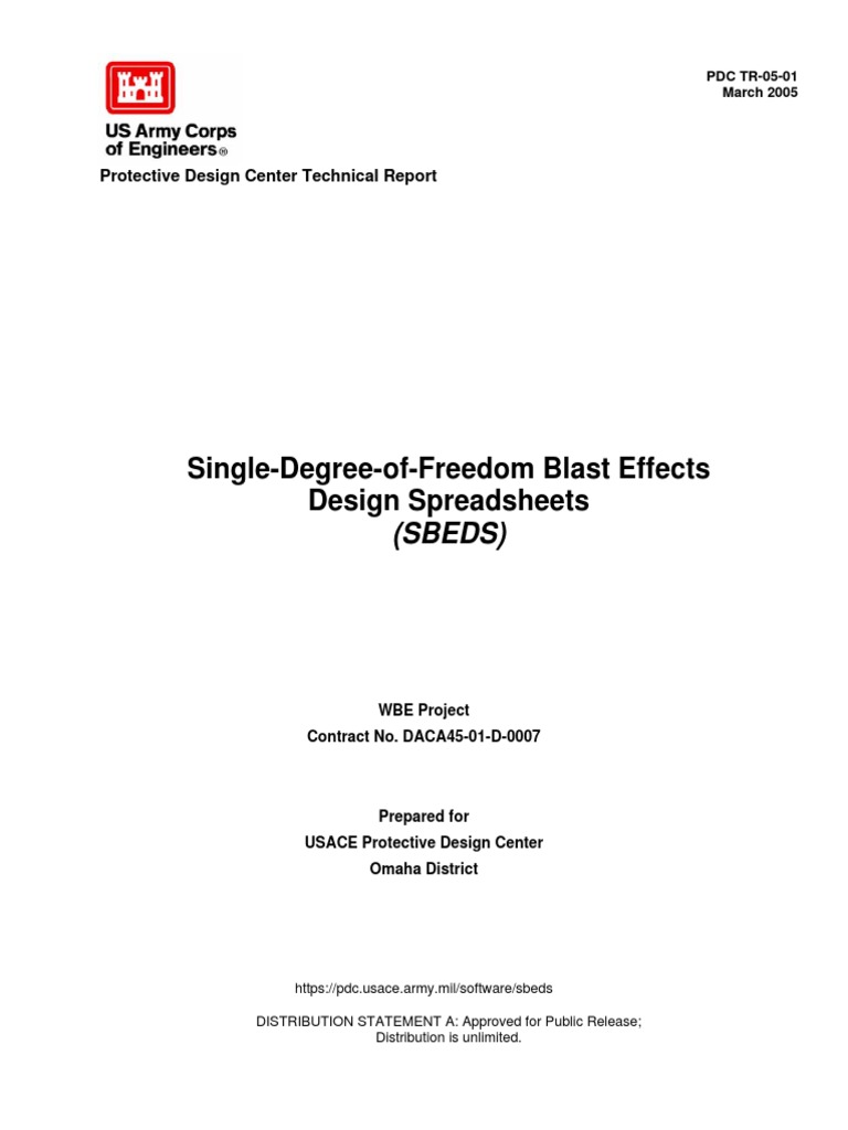 Single-Degree-of-Freedom Blast Effects Design Spreadsheets: (Sbeds) | PDF | Microsoft Excel ...