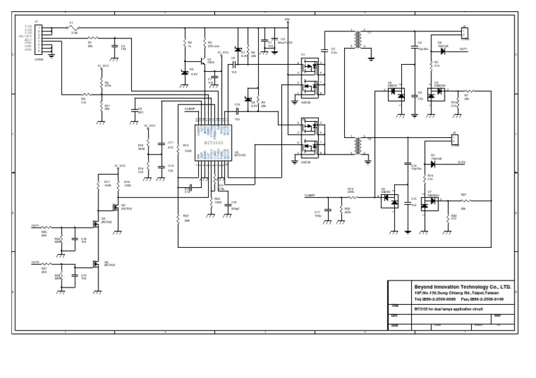 BIT3105 Dual Lamp Circuit Design | PDF