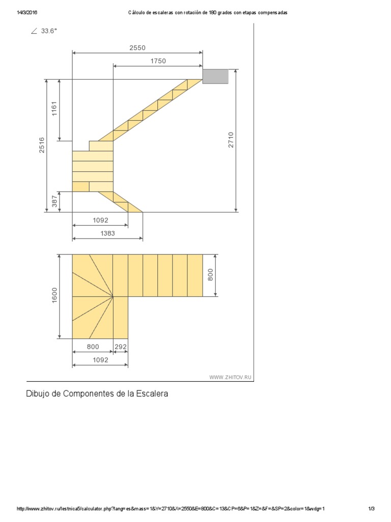 ToñoCálculo de Escaleras Con Rotación de 180 Grados Con Etapas ...