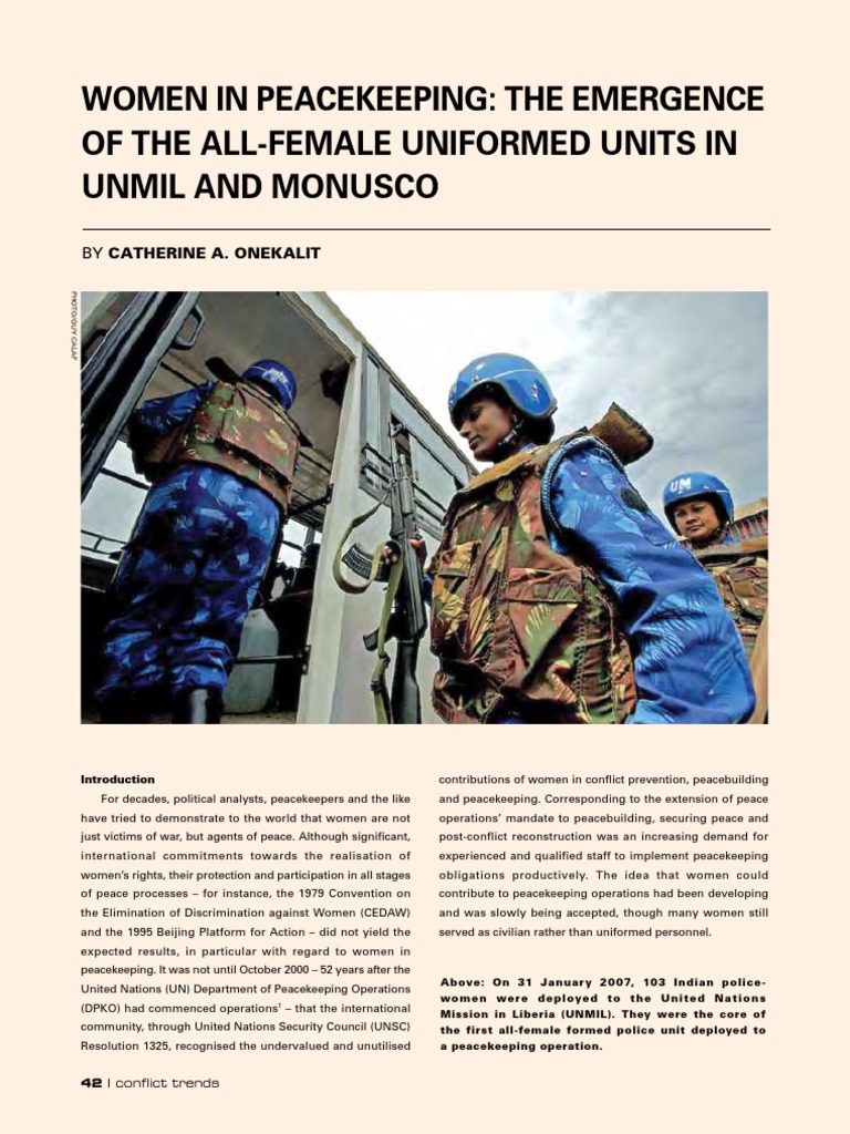Women in Peacekeeping: The Emergence of The All-Female Uniformed Units ...