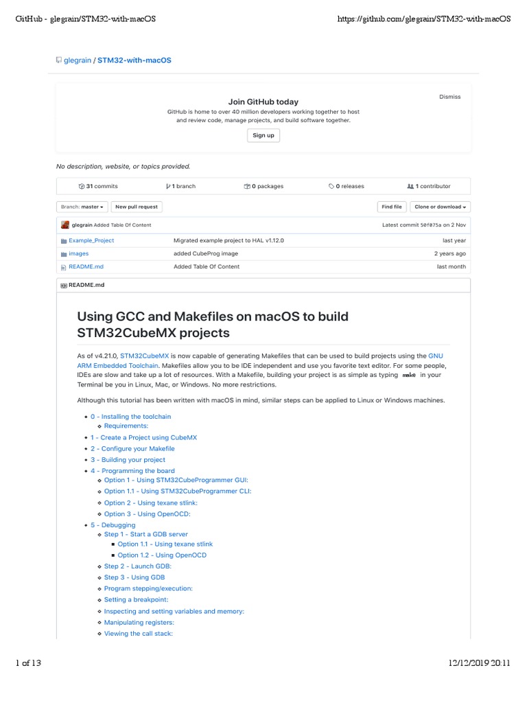 Using GCC and Makefiles On Macos To Build Stm32Cubemx Projects | PDF | Computer Engineering ...
