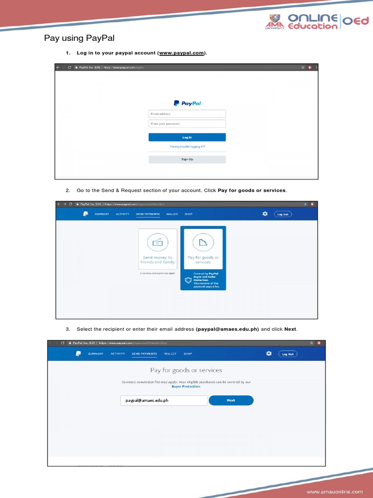 PayPal Payment Instructions for Students | PDF | Credit Card | Payments