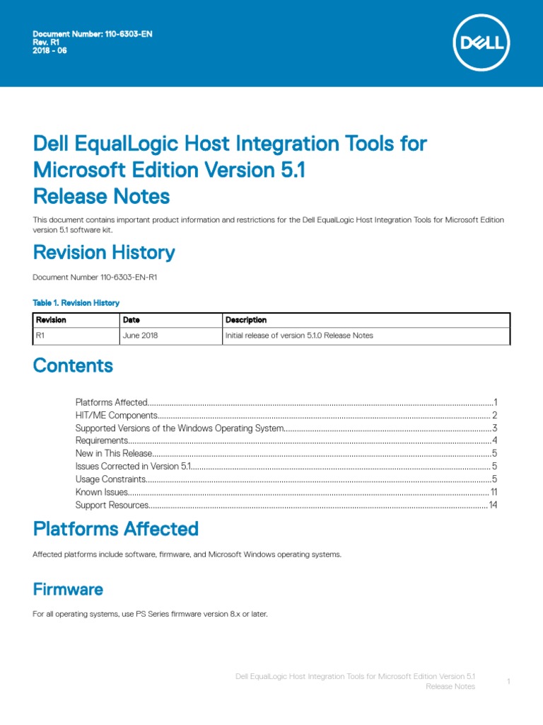 Dell Equallogic Host Integration Tools For Microsoft Edition Version 5. ...