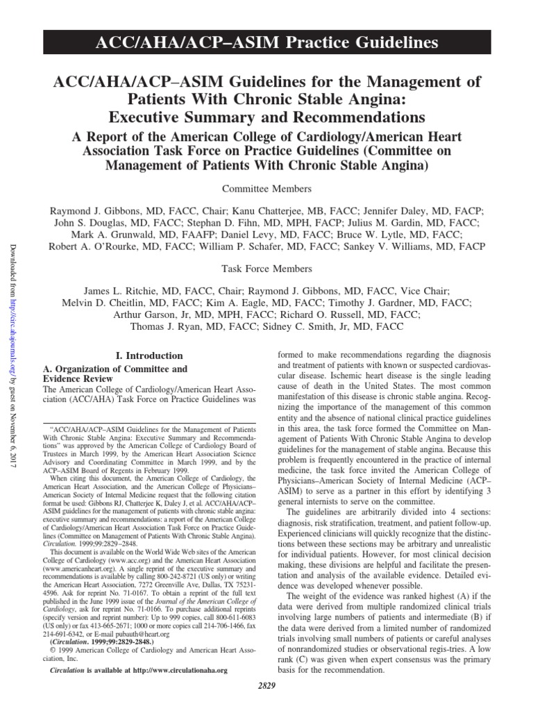 ACC AHA ANgina 2017 | PDF | Coronary Artery Disease | Echocardiography