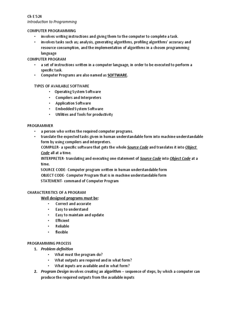 Introduction To Programming: Code All at A Time | PDF | Computer ...