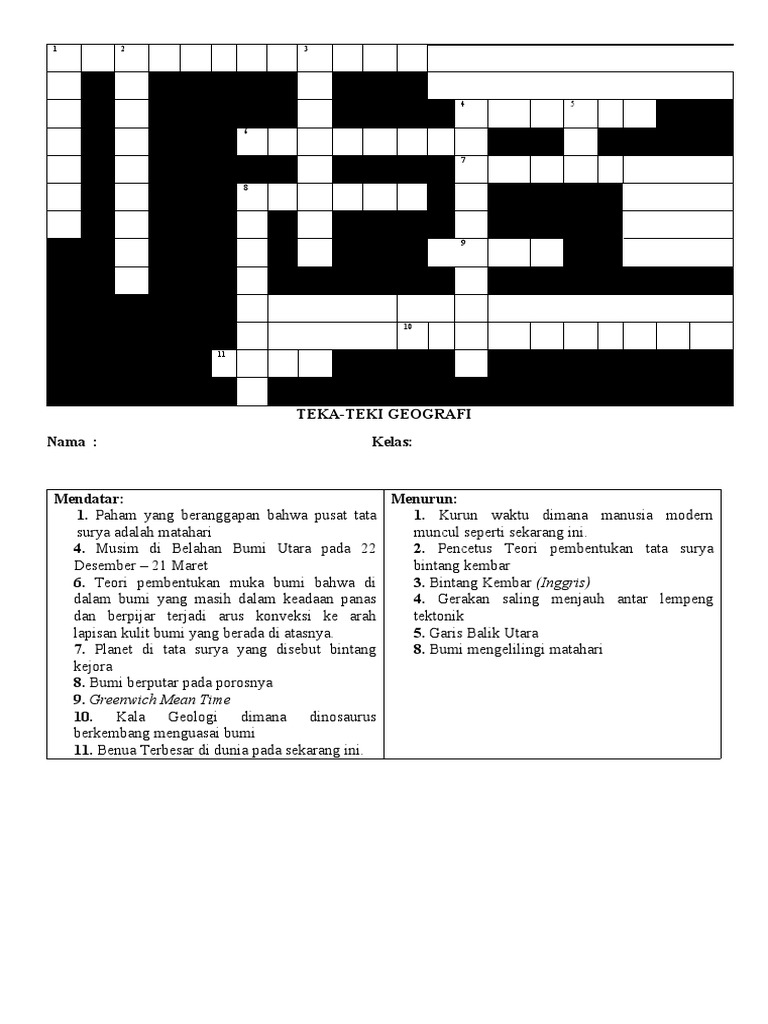 Teka Teki Geografi | PDF