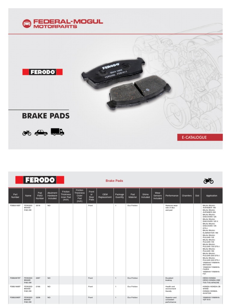 Brake Pads | PDF | Vehicles | Automotive Technologies