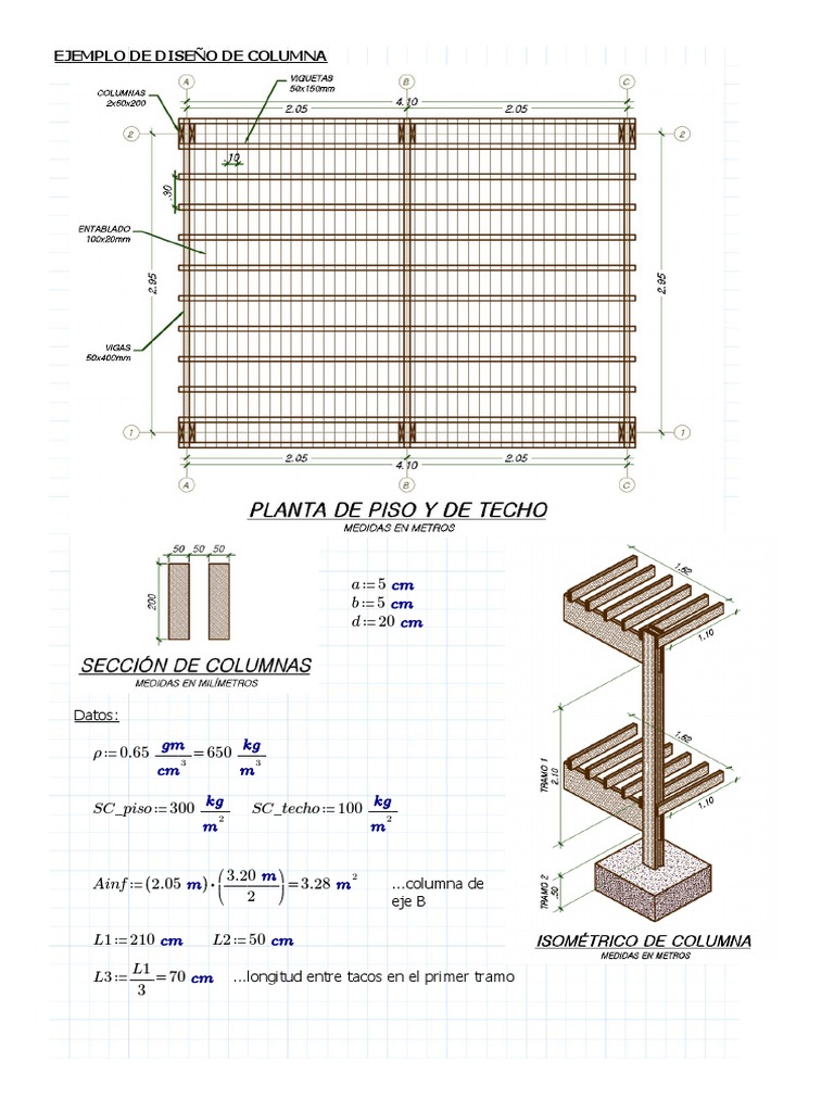 1.4 Diseño de Columna de Madera | PDF | Pandeo | Ingeniería de ...