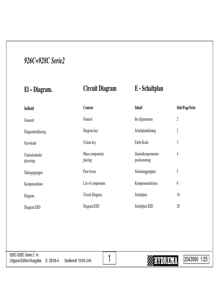 Electically System 926C-928C Serie 2 | PDF