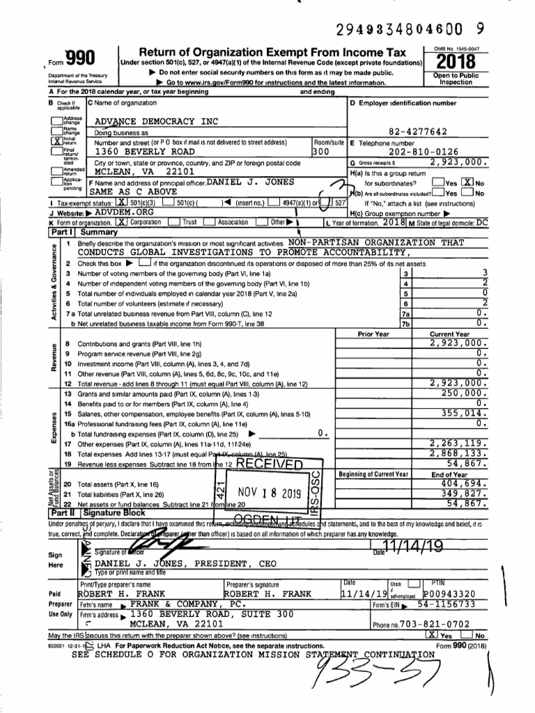 2018 990 Form For ADI | PDF