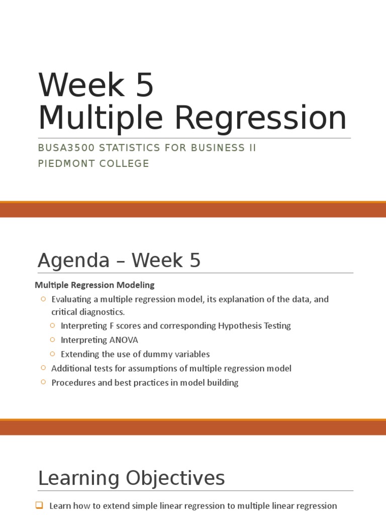 Multiple Regression Analysis Overview | PDF | Linear Regression ...