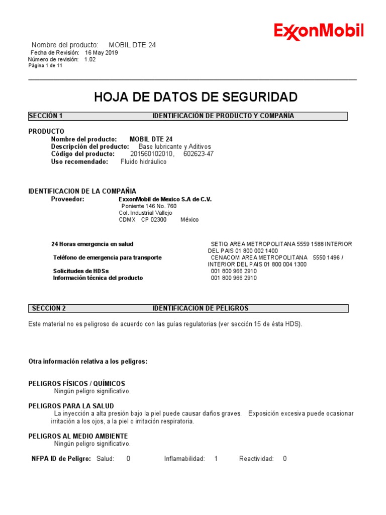 Mobil Dte 24 | PDF | Descarga electrostática | Agua