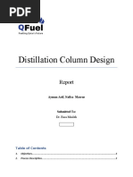 Distillation Column Design | PDF | Distillation | Heat Exchanger