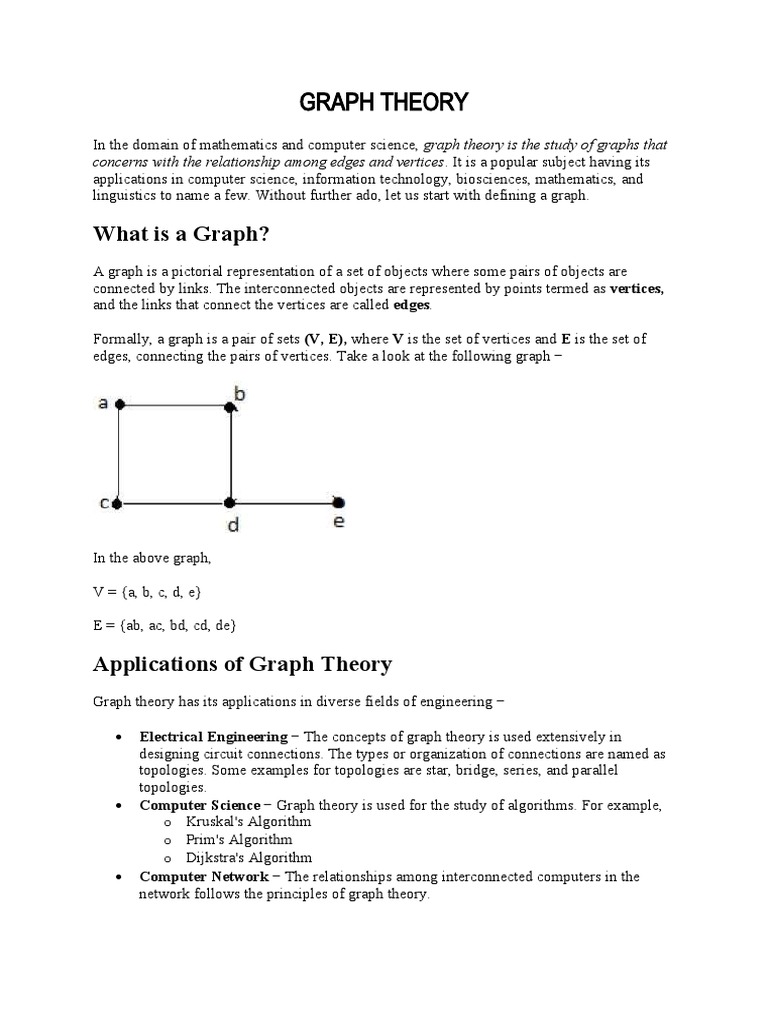Graph Theory | PDF | Vertex (Graph Theory) | Combinatorics