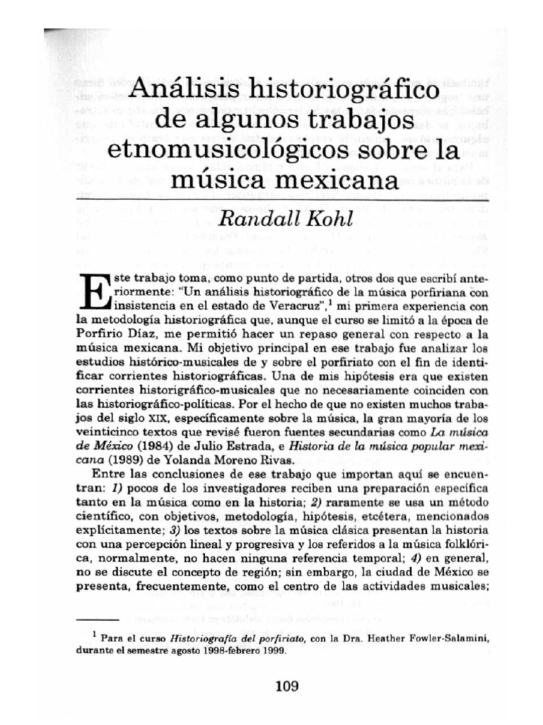 Análisis Historiográficos - Randall Kohl | PDF | Historia | Clásicos