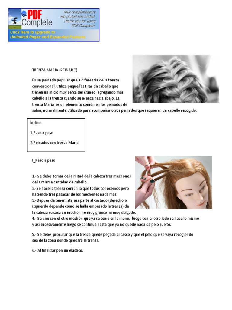 Guía de Peinados con Trenza María | PDF