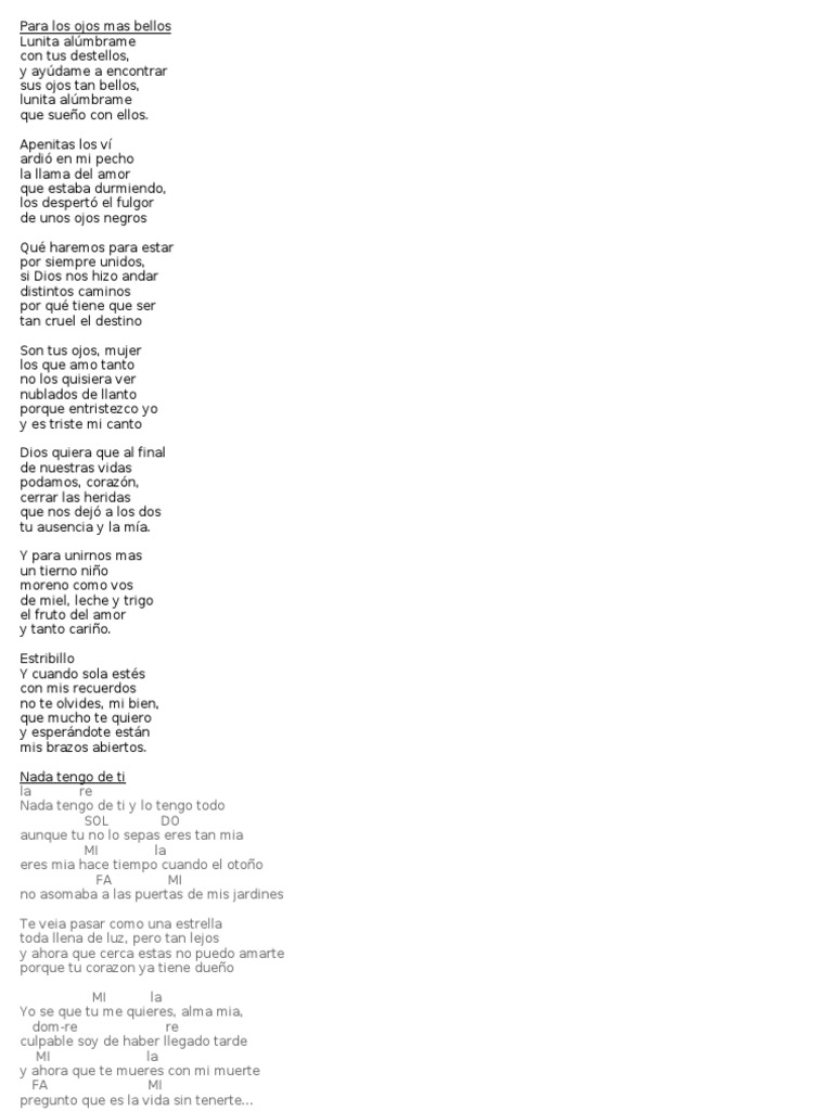 Letras Folklore | PDF | Naturaleza | Entretenimiento (general)