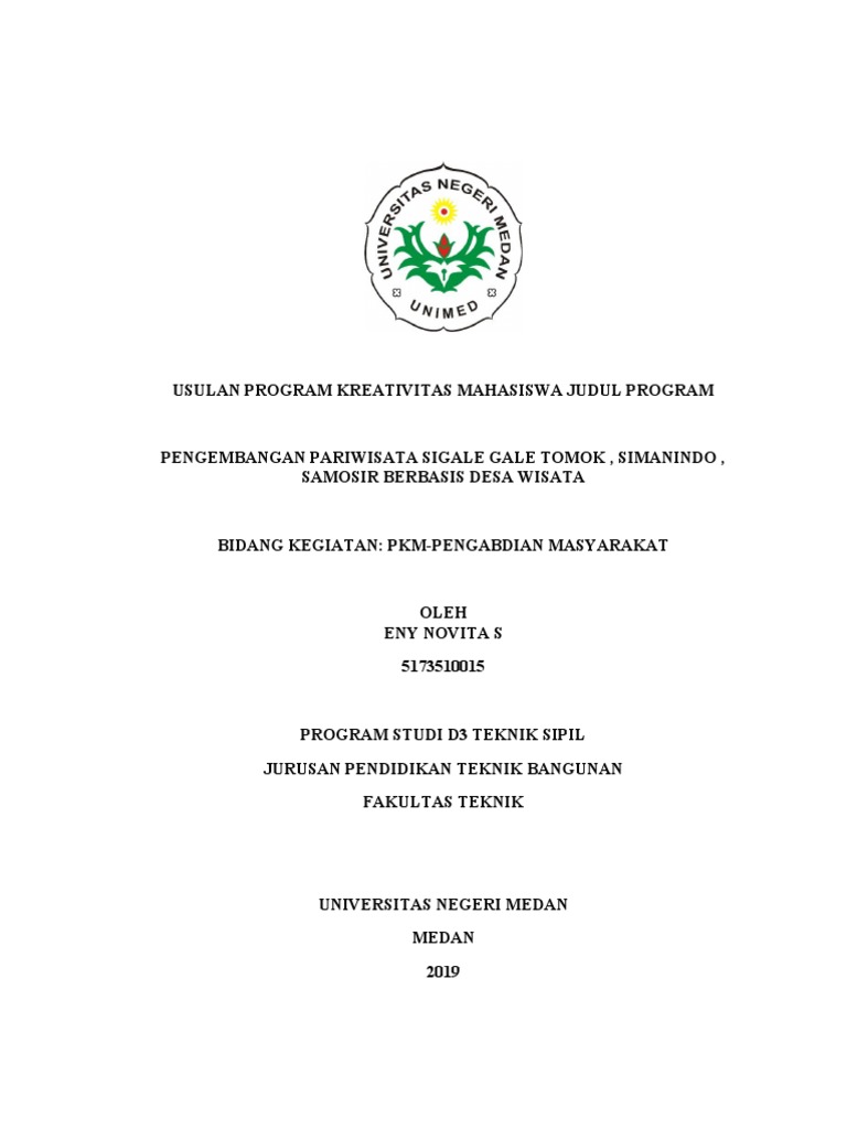 Usulan Program Kreativitas Mahasiswa Judul Program | PDF