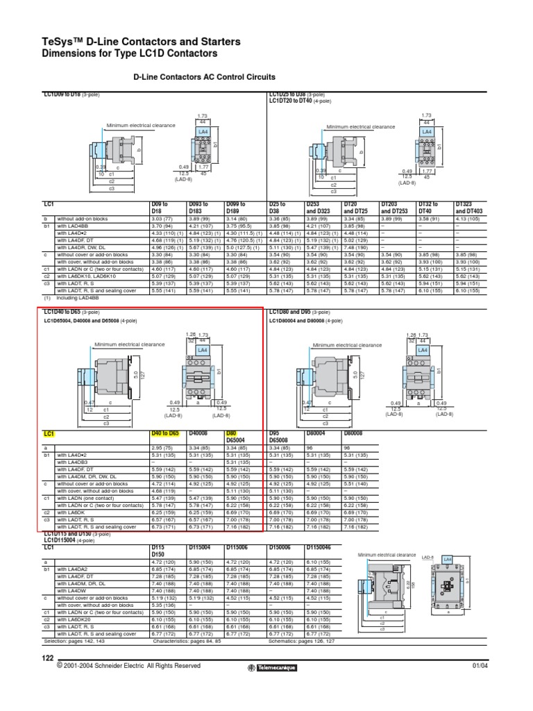 Tesys™ D-Line Contactors and Starters | PDF | Electrical Engineering ...