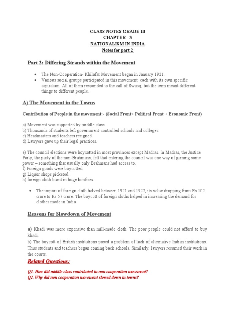 Part 2 Nationalism in India | PDF | Mahatma Gandhi | Social Movements