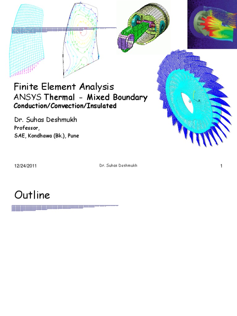 FEM ANSYS Mixed Heat Transfer PDF | PDF | Thermal Conduction ...