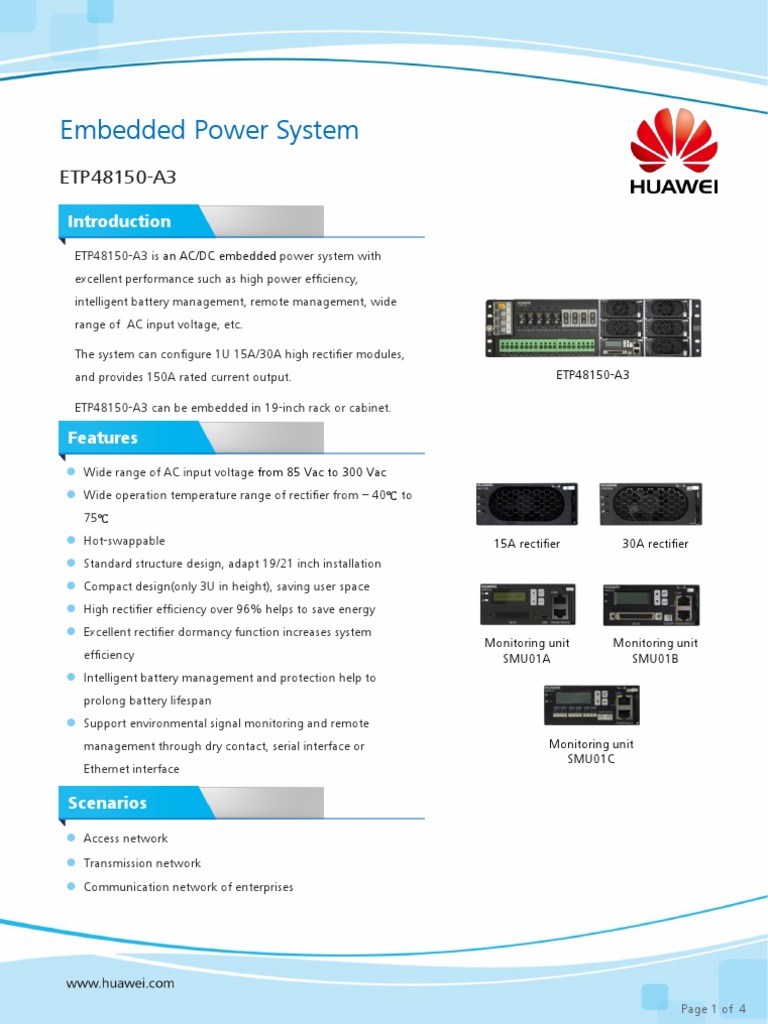 ETP48150-A3 Power System DataSheet | PDF | Rectifier | Alternating Current