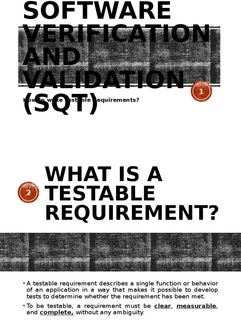 Lecture - 6.1 - How To Write Testable Requirements | PDF | Application ...