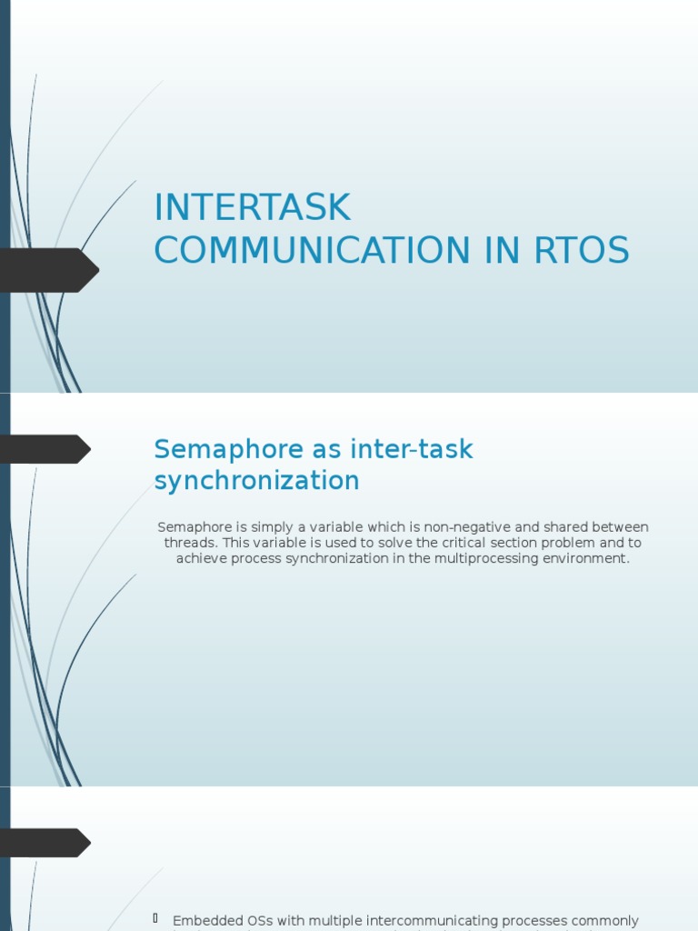 Intertask Communication in Rtos | PDF | Concurrent Computing | Information Technology Management