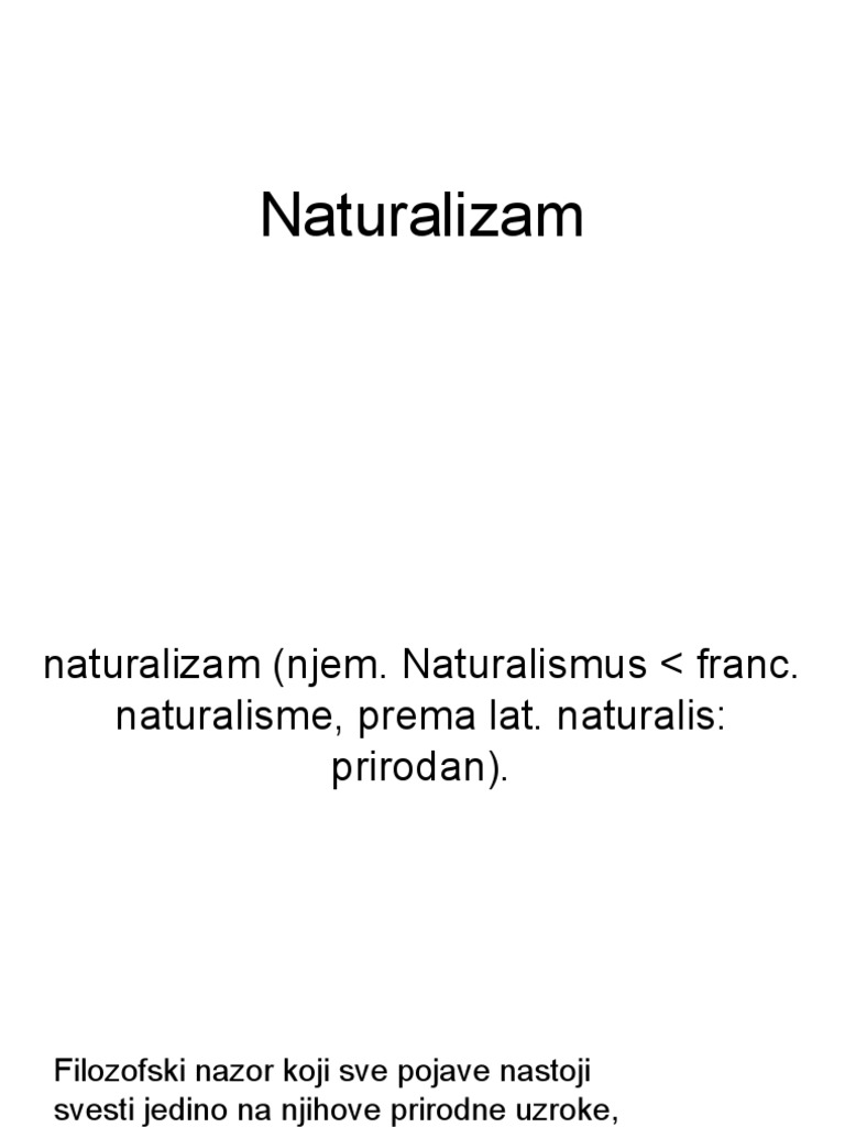 Naturalizam PDF | PDF