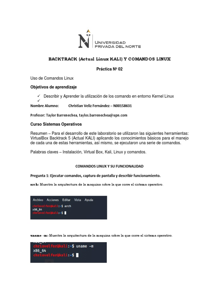 Lab - 02 Comandos-Linux-Y-Su-Funcionalidad PDF | PDF | Archivo de ...