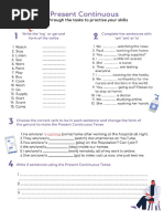 Present Continuous Conversation Cards | PDF | Leisure