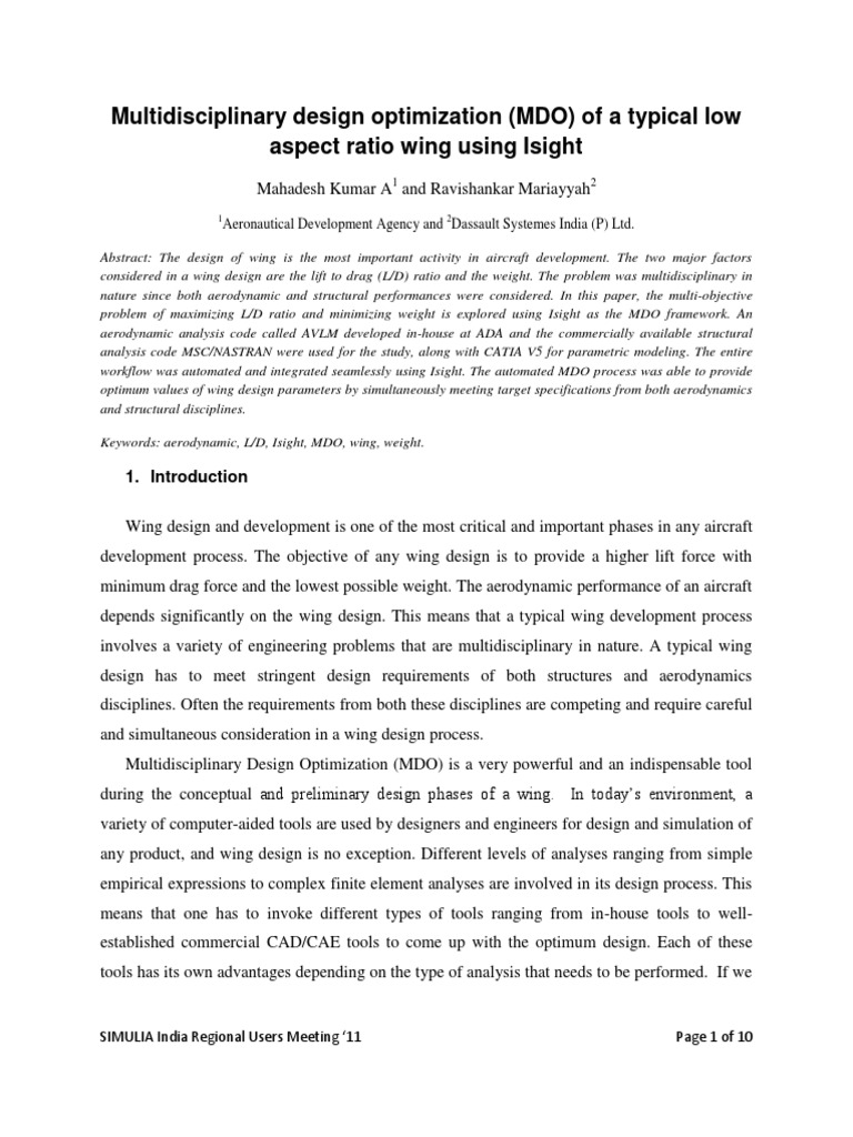 ADA Multidisciplinary Design Opt | PDF | Approximation | Mathematical Optimization