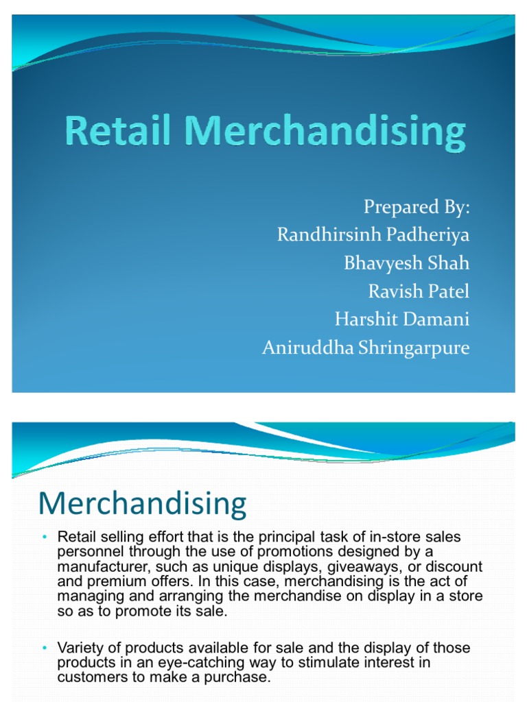 Retail Merchandising | PDF | Merchandising | Retail