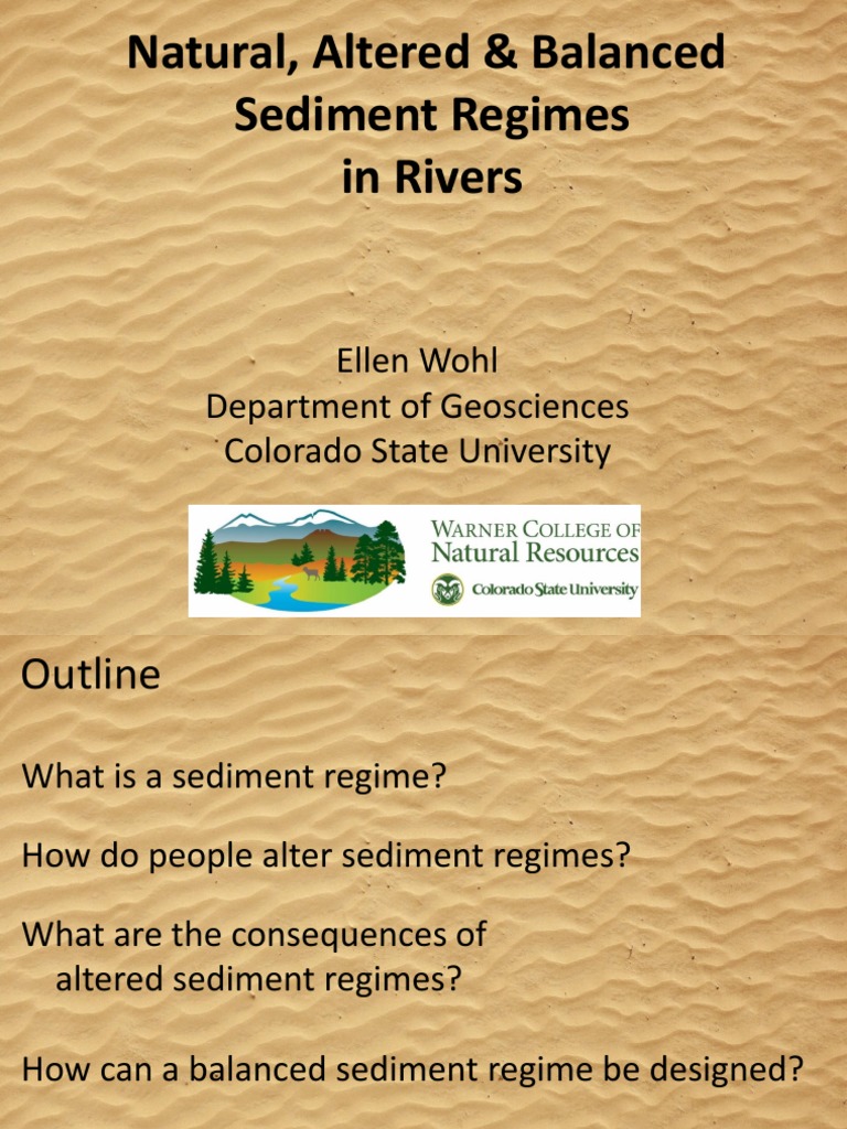 2 Natural Altered and Balanced Sediment Regimes EllenWohl PDF | PDF ...