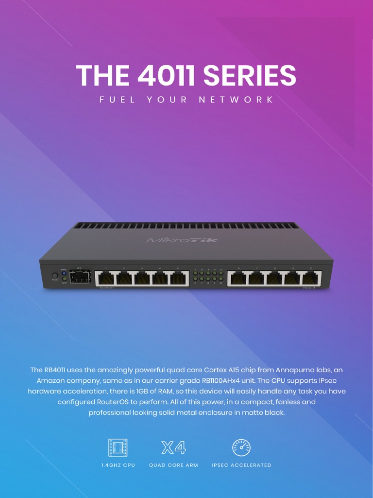 Mikrotik rb4011-rm Datasheet | PDF | Computer Hardware | Data Transmission