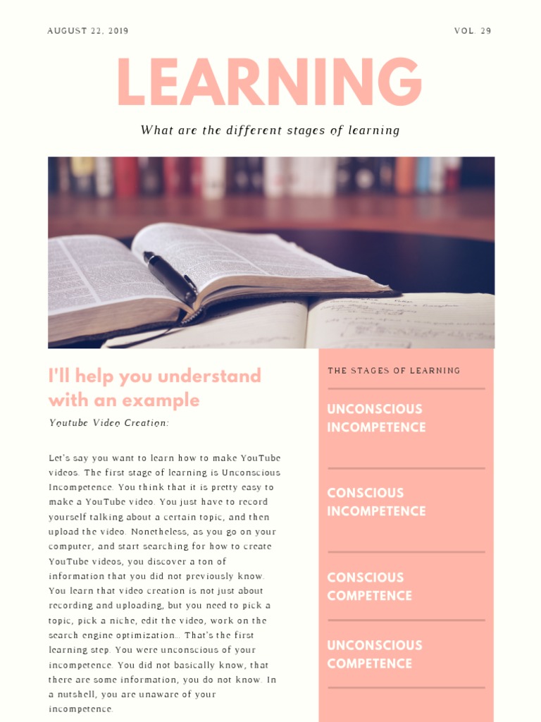 The Different Stages of Learning | PDF | You Tube | Learning