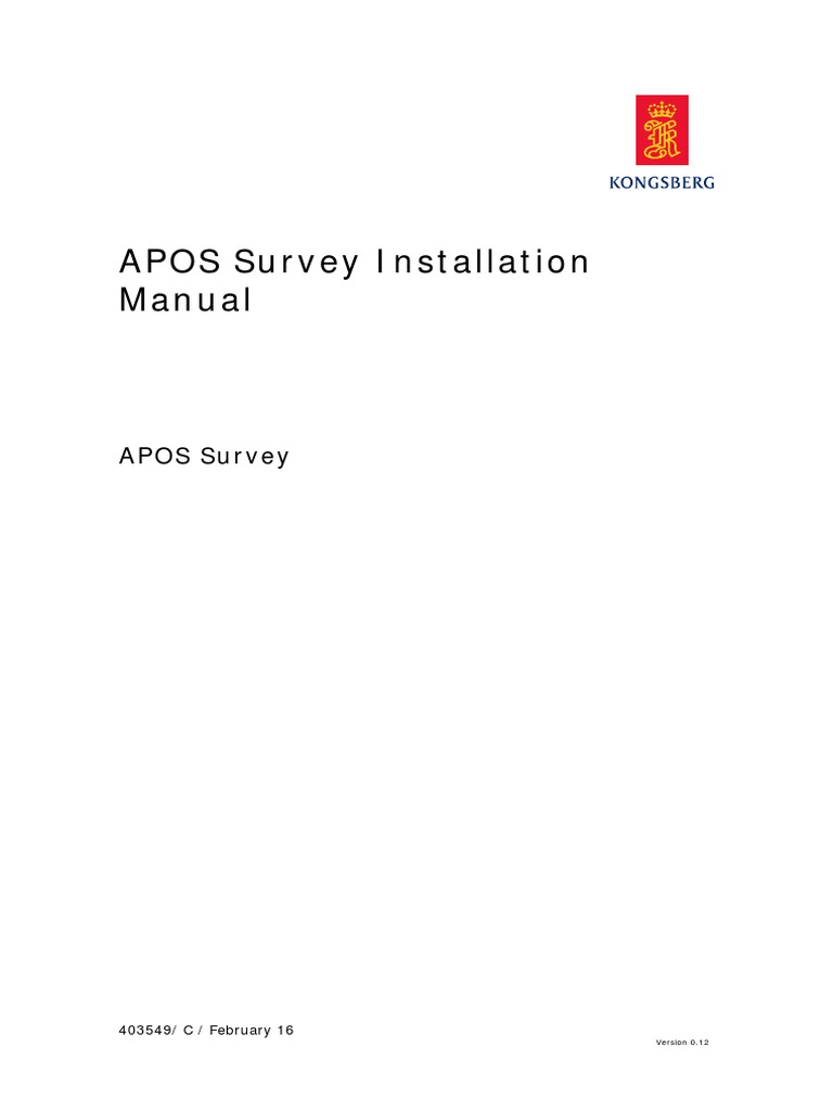 Apos Survey Installation Manual PDF | PDF | Telecommunications | Office ...