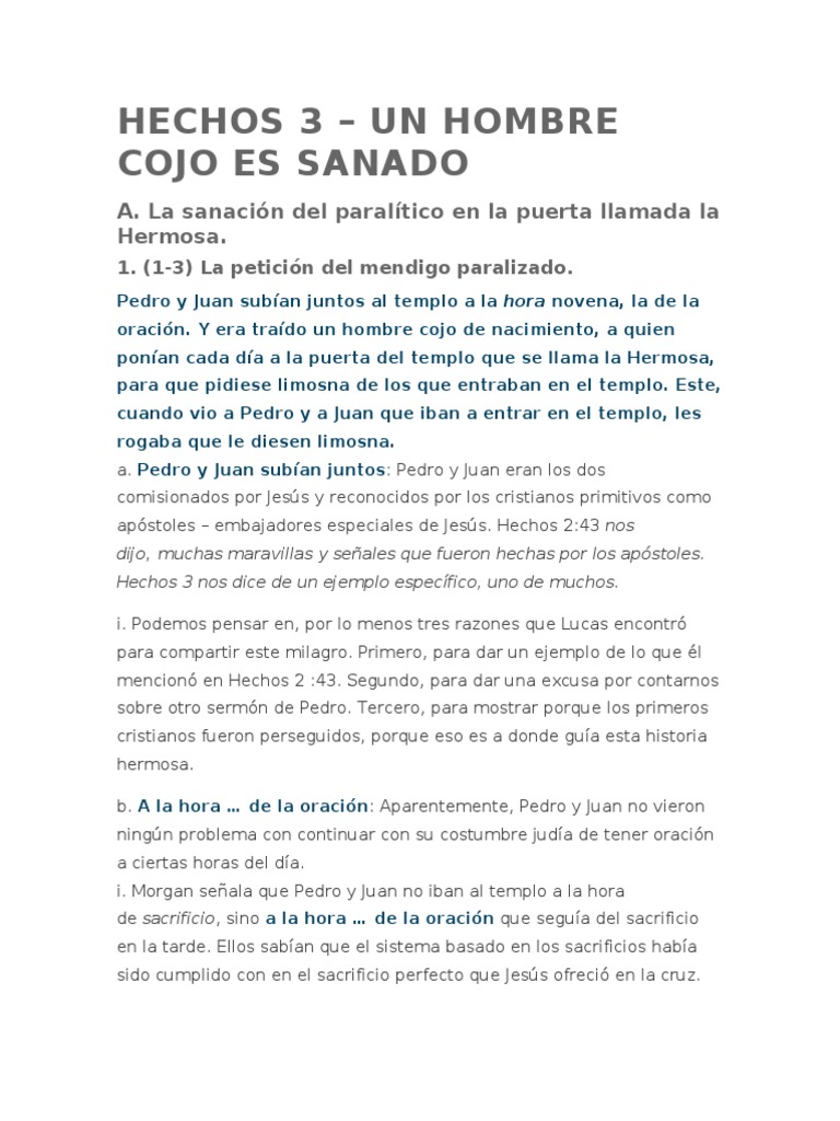 Hechos 3 | PDF | San Pedro | Jesús